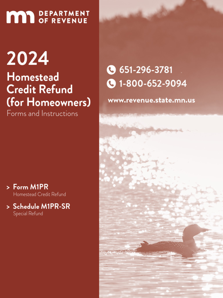 2024 M1PR Homestead Credit Instructions | PDF | Tax Refund | Social ...