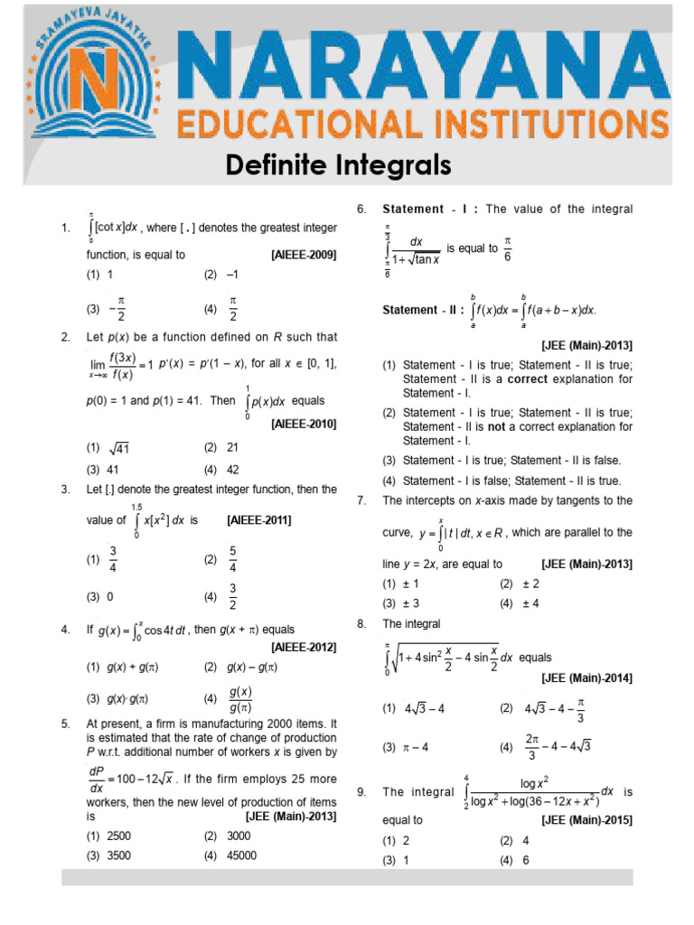 M - Ch-22 - Definite Integrals | PDF | Function (Mathematics) | Functions And Mappings
