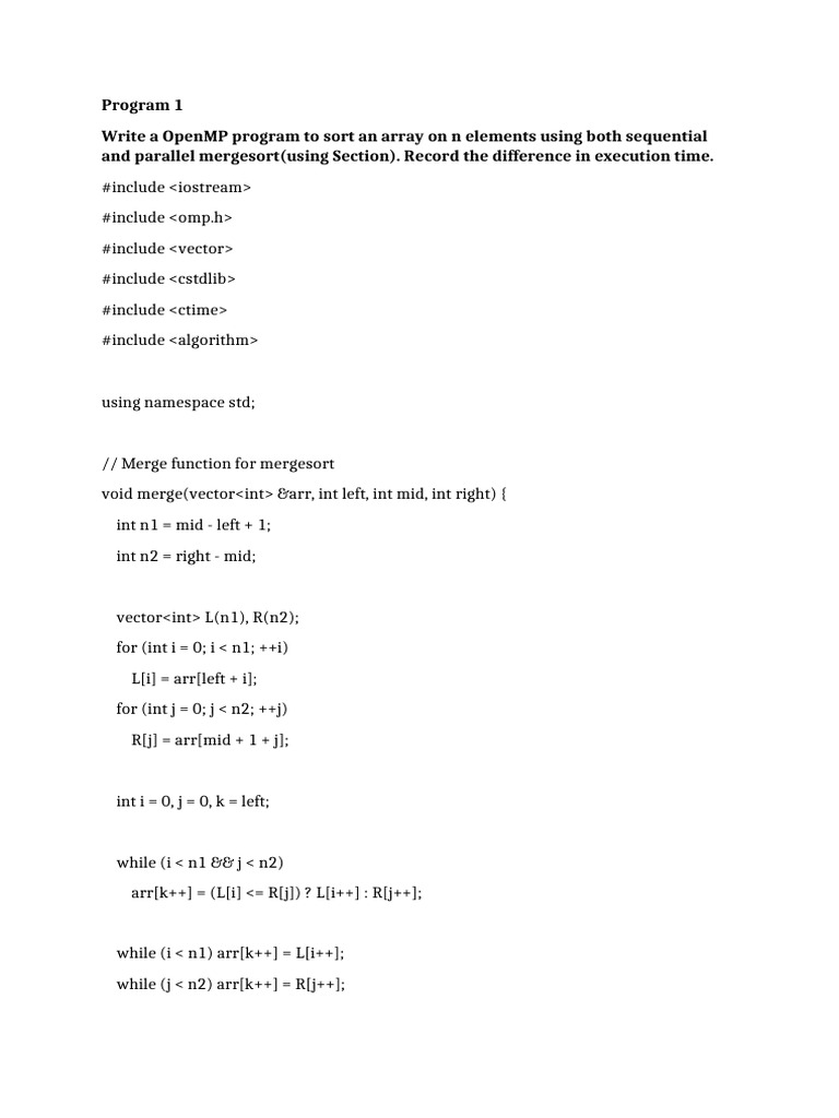 Parallel Computing Lab Manual | PDF | Computer Science | Software Development