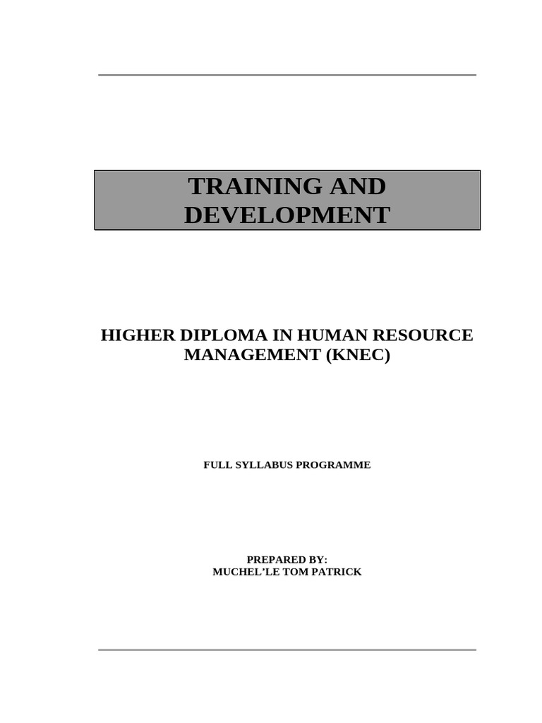 Training and Development-1 | PDF | Learning | Goal