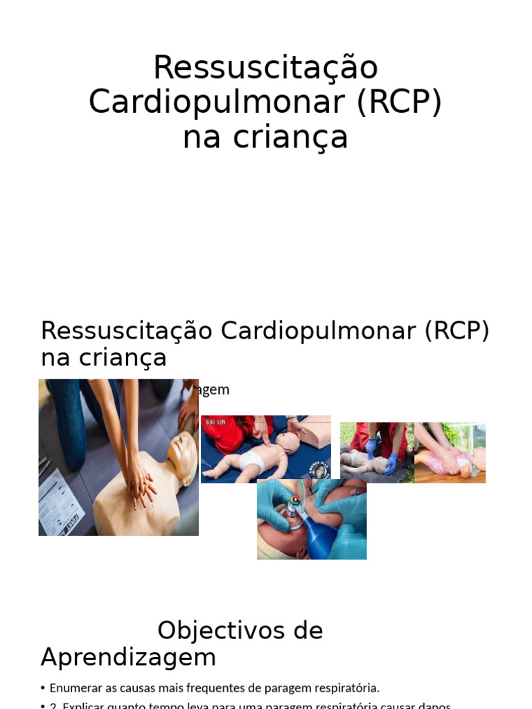 RCP em Crianças: Técnicas e Avaliação | PDF | Respiração | Amamentação