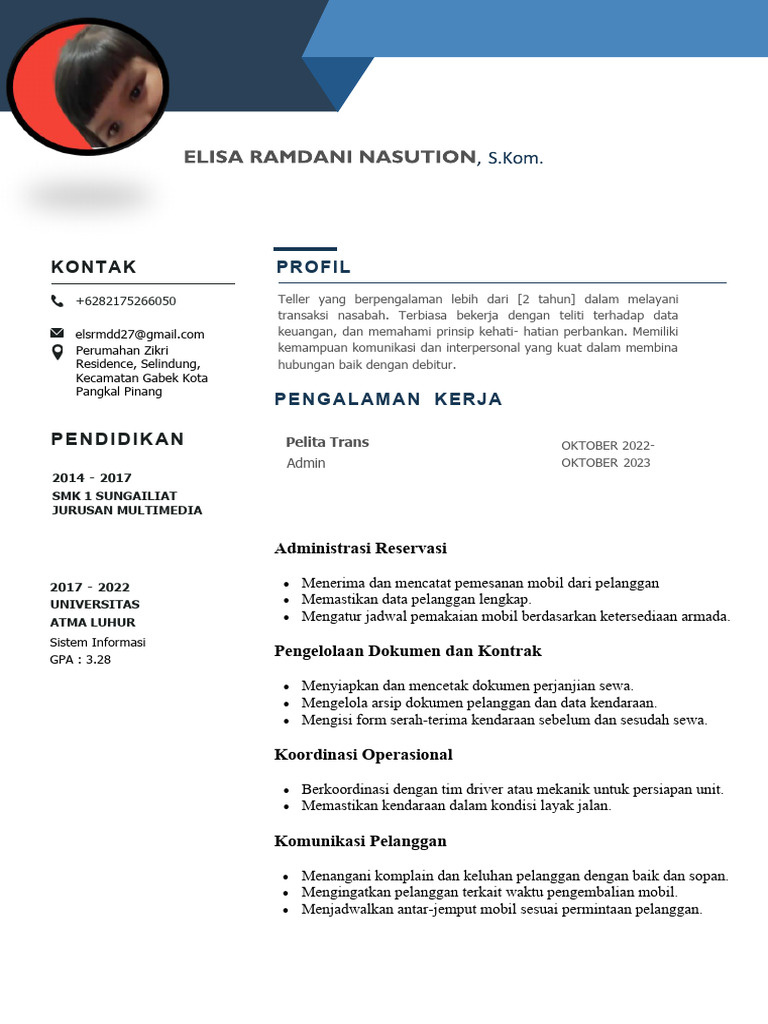 CV Elisa Ramdani | PDF