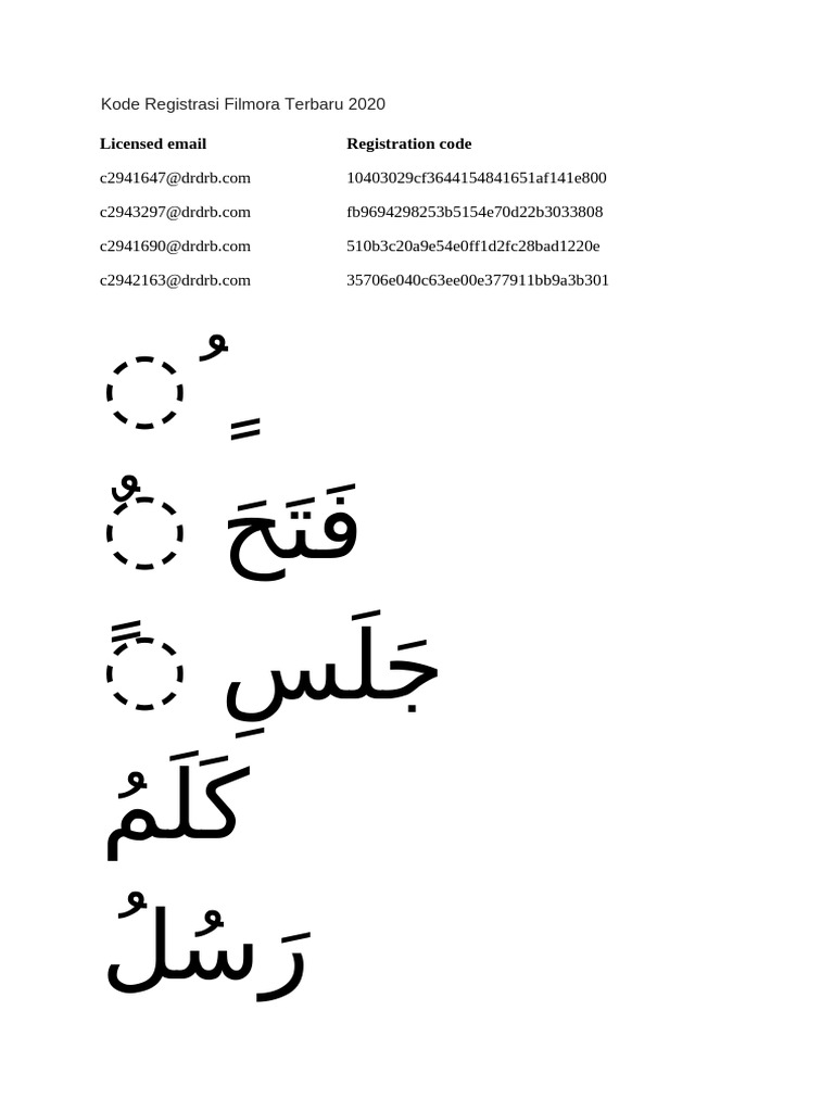Kode Registrasi Filmora Terbaru 2020 | PDF