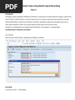 LSMW Batch Input for Master Data | PDF | Computer File | Microsoft Excel