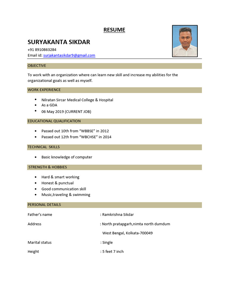 Resume 2 | PDF