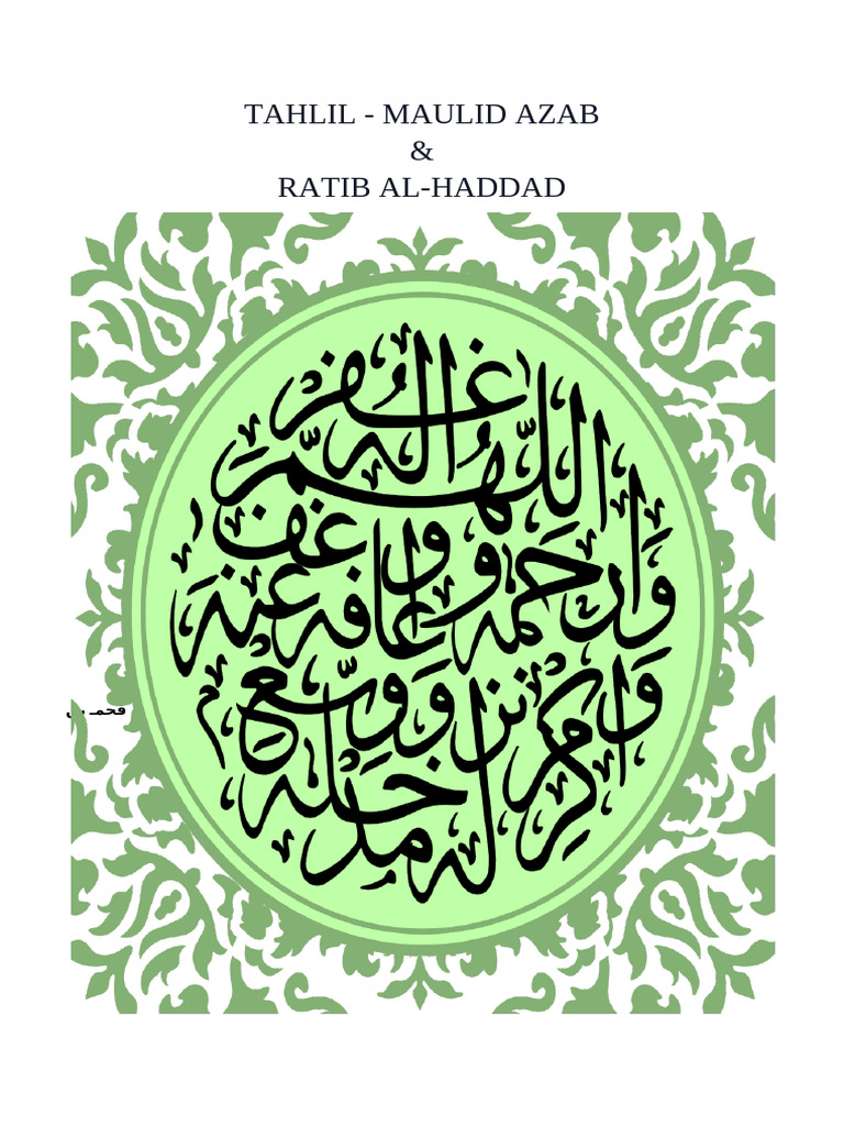 Tahlil Maulid Azab Ratib Al-Hadad - A4 | PDF