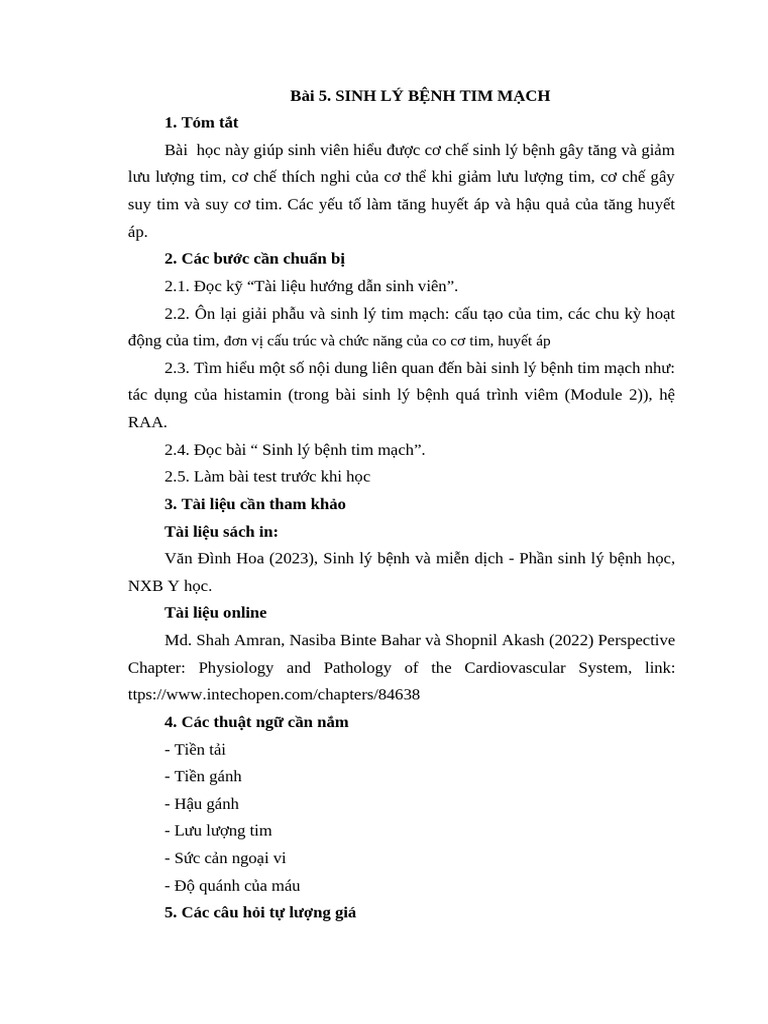 HDSV SLB Tim Mạch | PDF