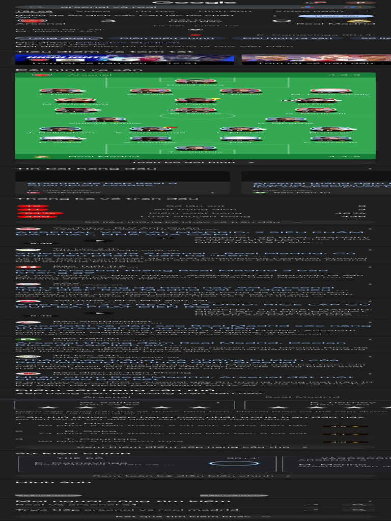 Arsenal Và Real - Tìm Trên Google | PDF