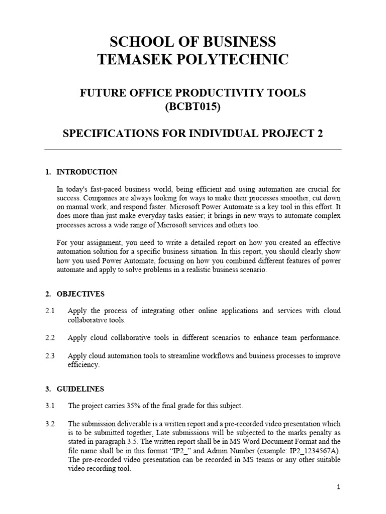 FOPT Assessment Specifications - Individual Project 2 | PDF ...