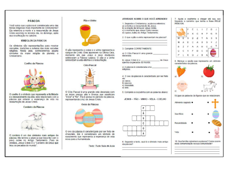 Atividade Pascoa | PDF