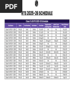 RTS 2025-26 Exam Schedule Overview | PDF | Academia | Data Collection