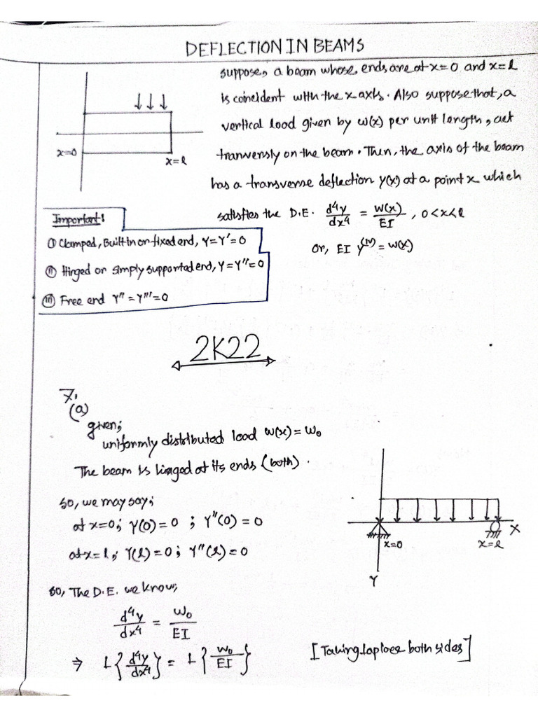 Deflection in Beams Part 01 | PDF