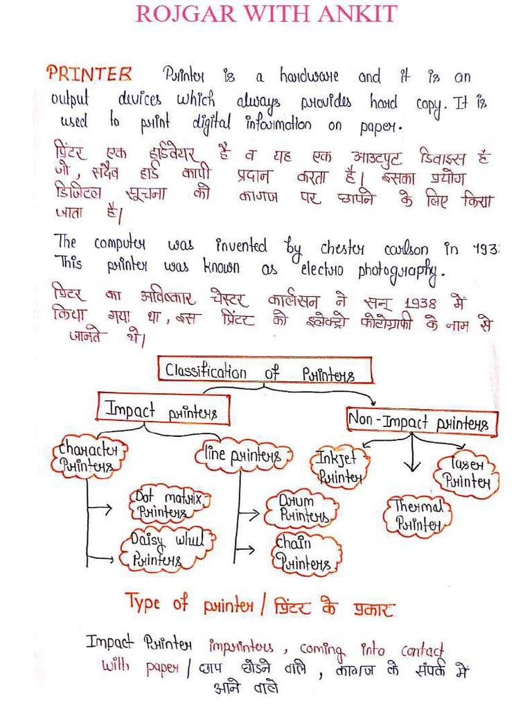 Computer Knowledge by Shivam Sir - Computer Hardware (Output Devices) | PDF