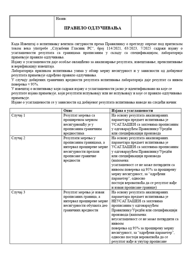 Pravilo Odlučivanja | PDF