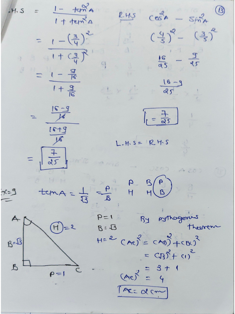 STD 10 Introduction To Trigonometry | PDF