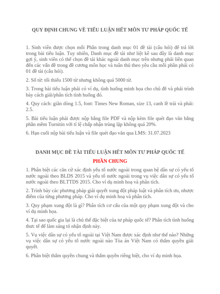 Danh Muc Tieu Luan | PDF