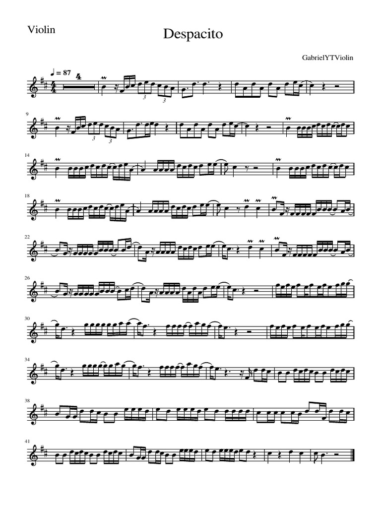 Despacito Violin | PDF