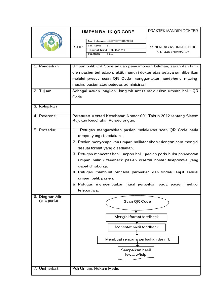 Sop Feedback Qr Code | PDF