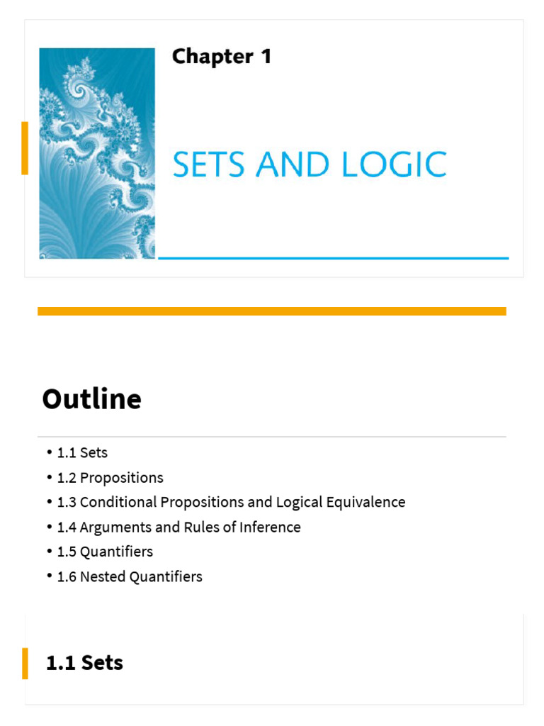 1.1 Sets | PDF | Set (Mathematics) | Intersection (Set Theory)