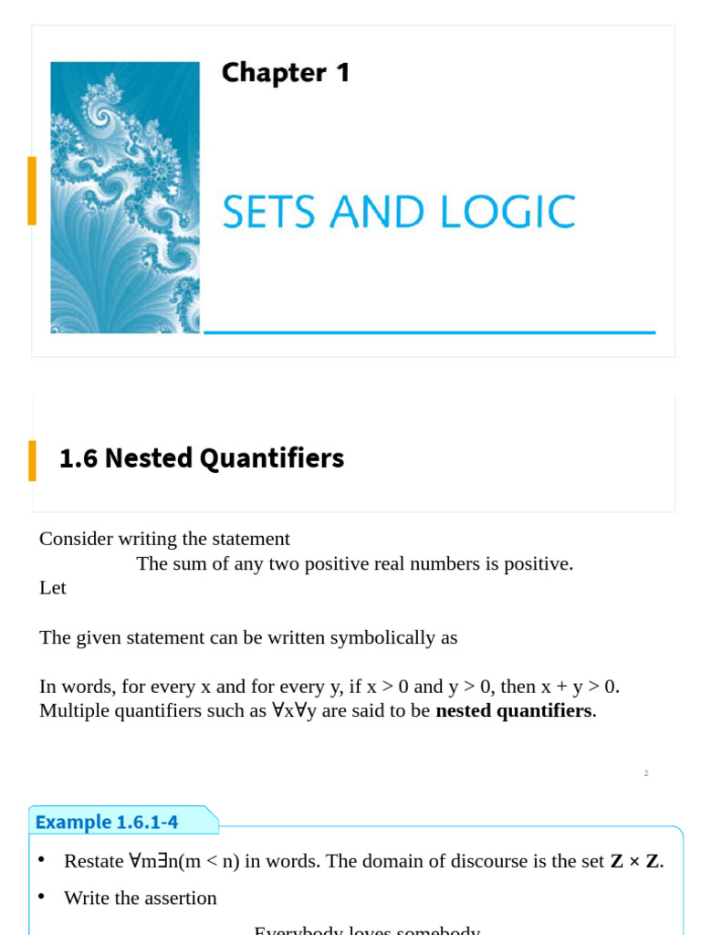1.6 Nested Quantifiers | PDF