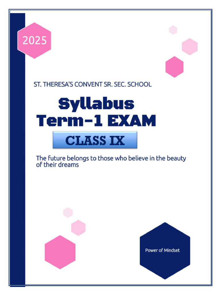 Class IX Syllabus For Term-1 (2025-26) | PDF