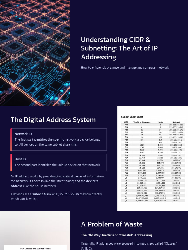 Understanding CIDR and Subnetting Basics | PDF | Computer Network | Ip ...