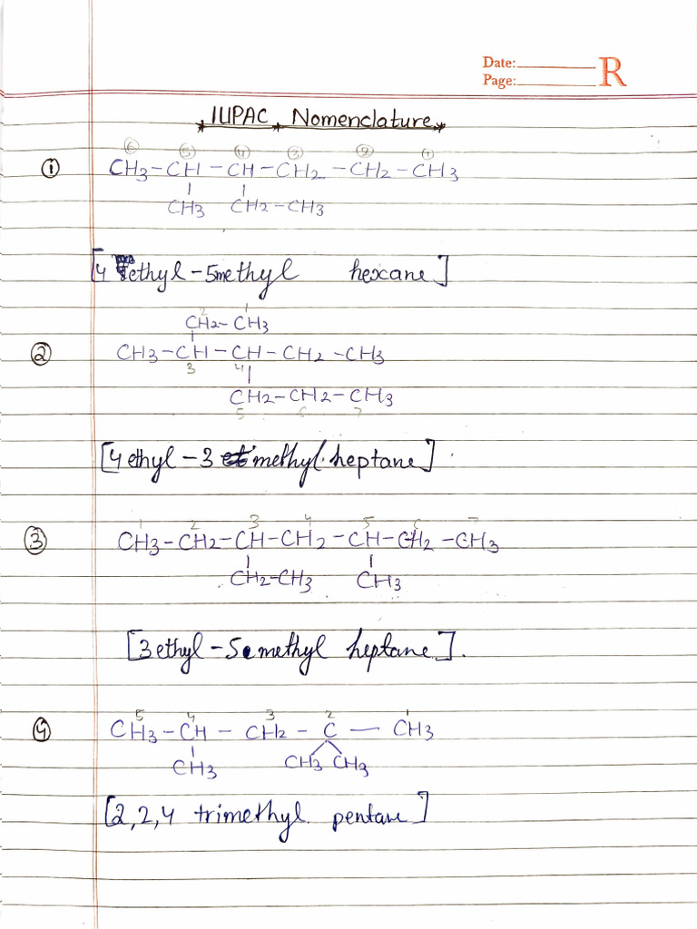 IUPAC Nomenclature X | PDF