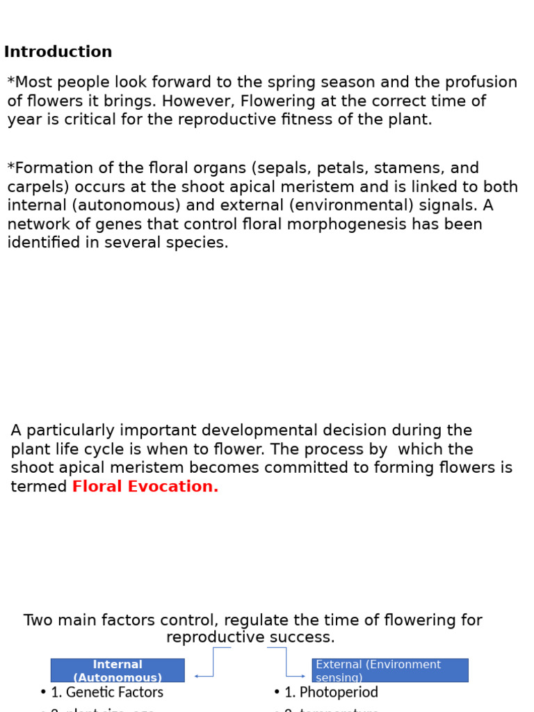 The Control of Flowering and Floral 111 | PDF | Circadian Rhythm | Flowers
