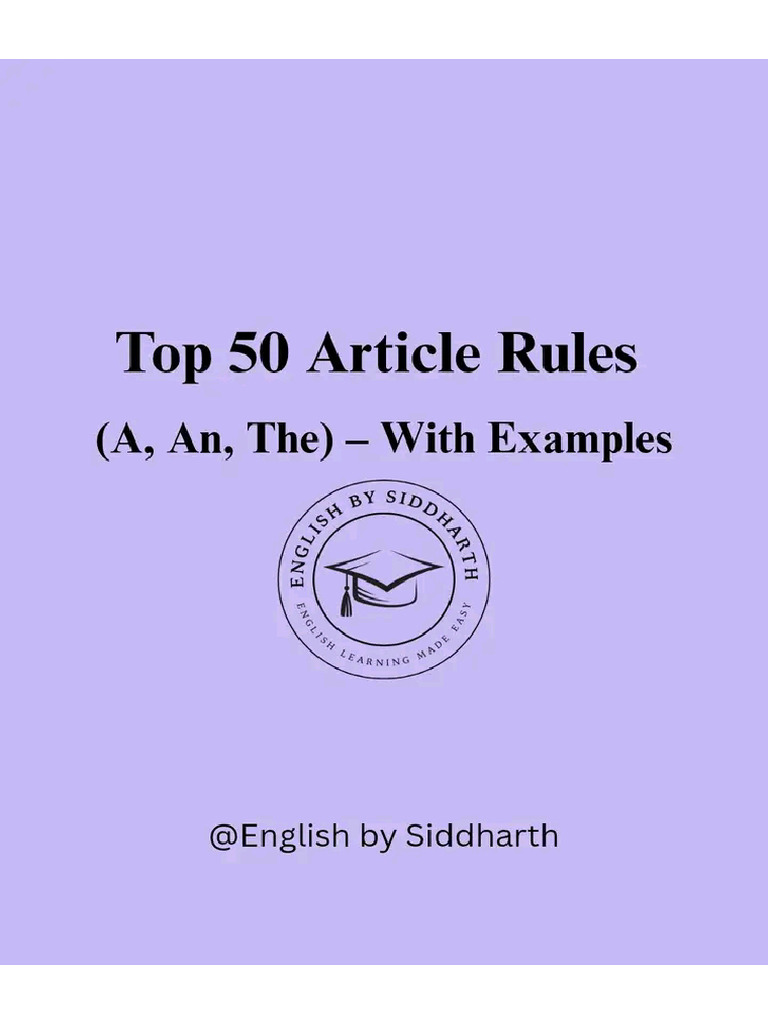 Top 50 Articles Rules | PDF