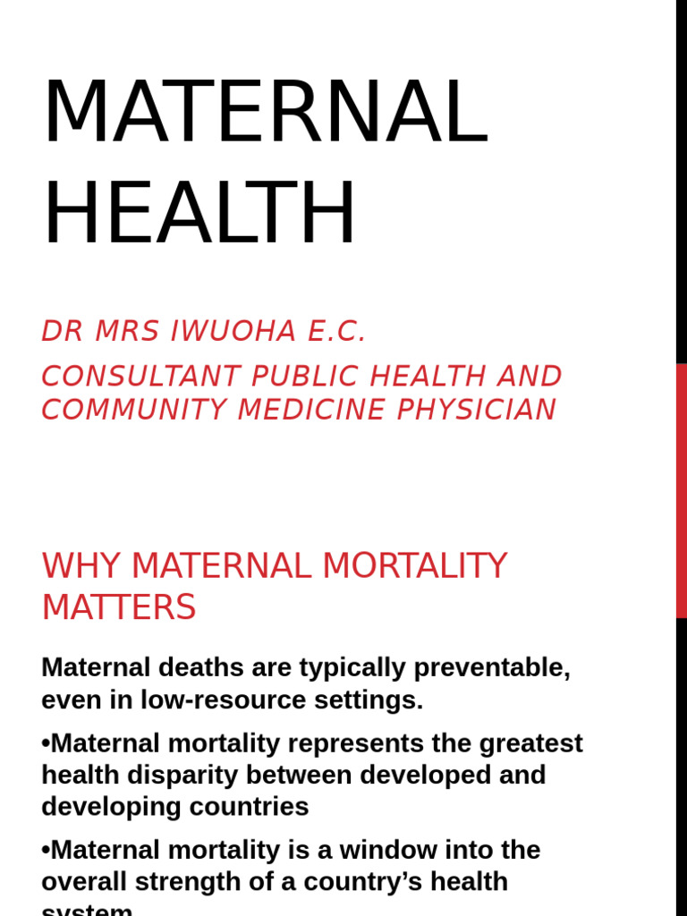 Maternal Health | PDF | Maternal Death | Childbirth