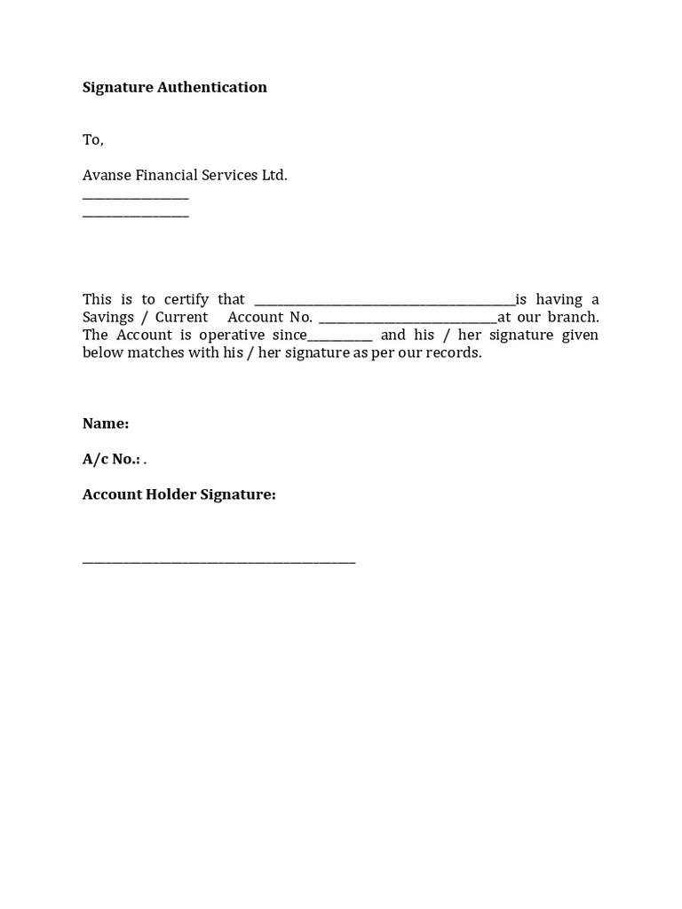 Signature Authentication | PDF