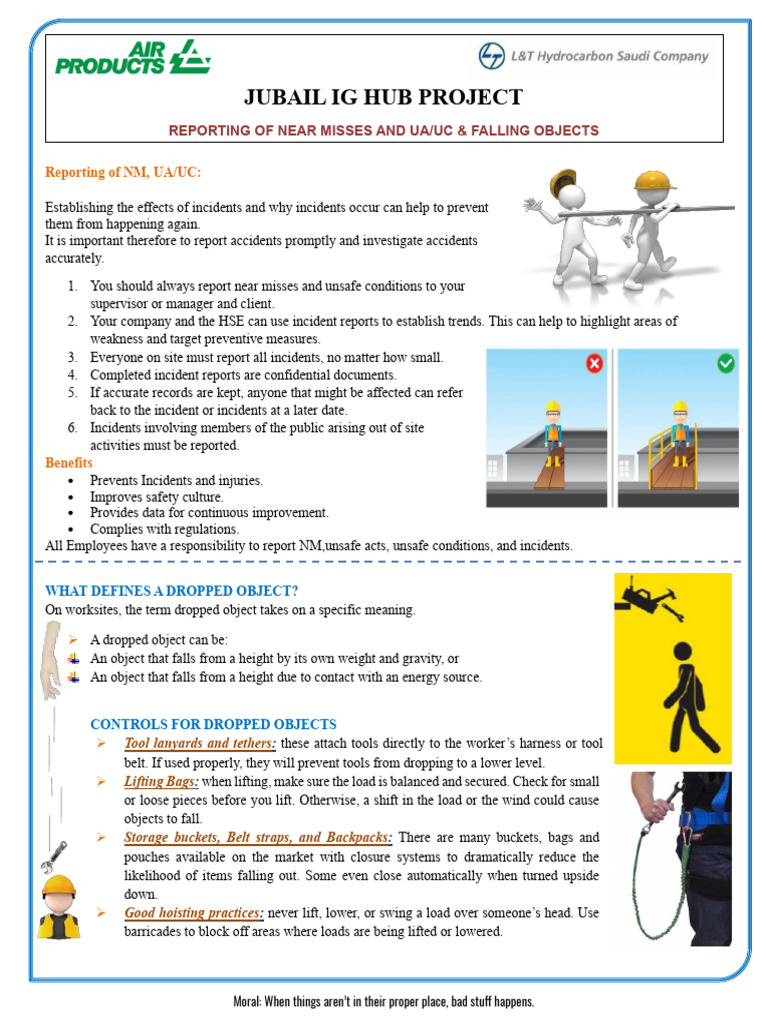 14-10-2023 Reporting Near Misses and Uauc & Falling Objects | PDF