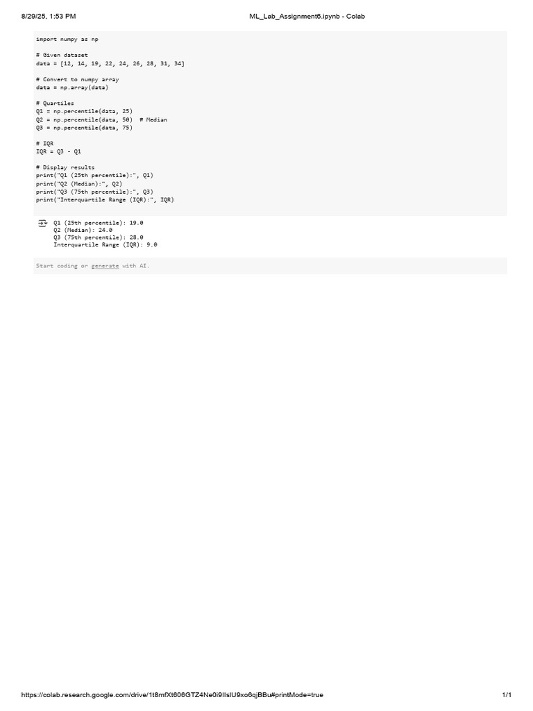 ML Lab Assignment6.Ipynb - Colab | PDF