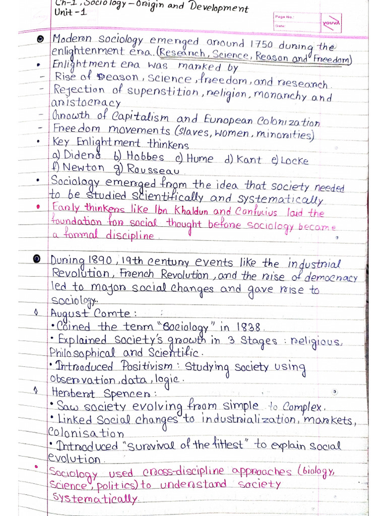 Sociology - Origin and Development | PDF