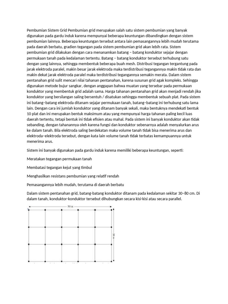 Keuntungan Sistem Grid Pembumian | PDF
