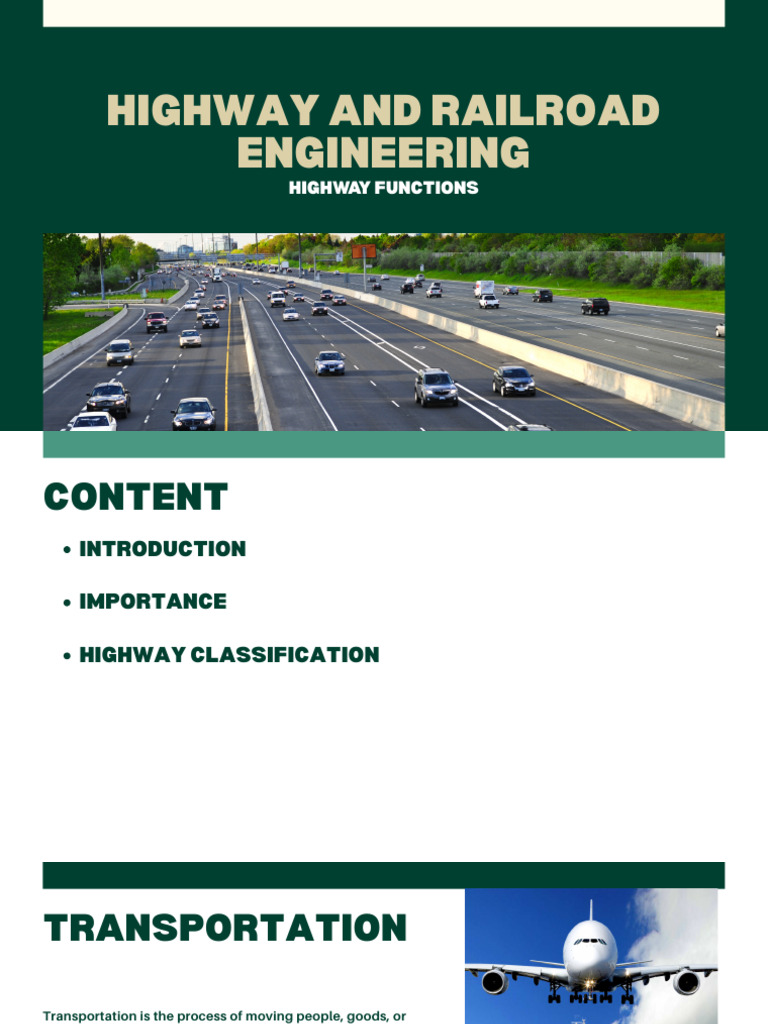 Highway and Railroad - Highway Functions | PDF | Traffic | Transport