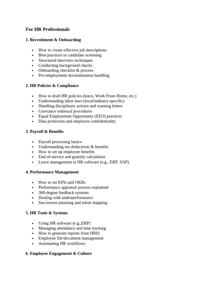 Comprehensive HR Guide for Professionals | PDF | Employment | Labor