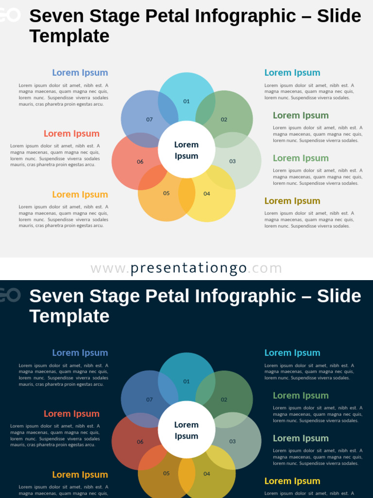 Seven Stage Petal Infographic Template | PDF