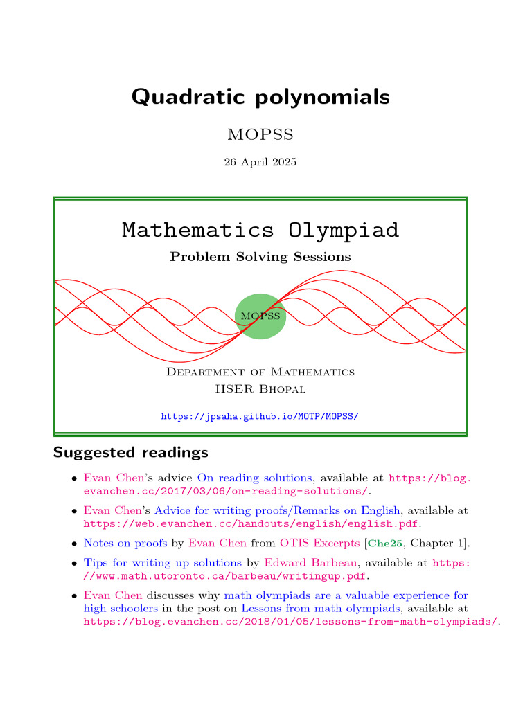 Quad | PDF | Quadratic Equation | Polynomial