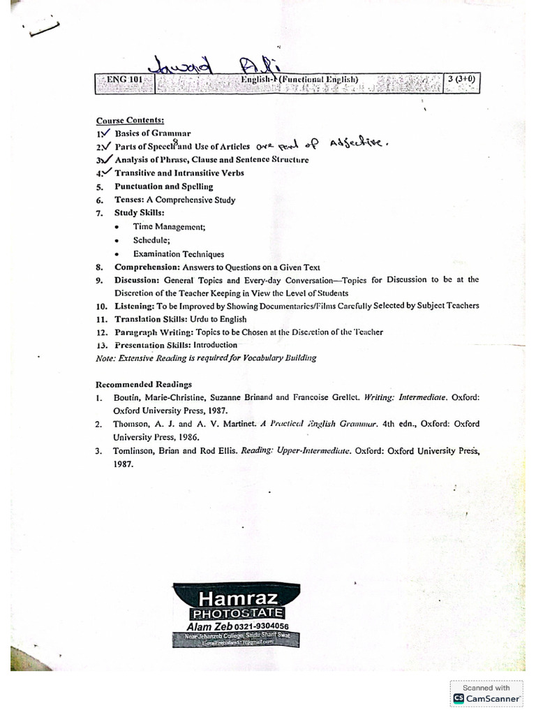 First Semester Course Content | PDF