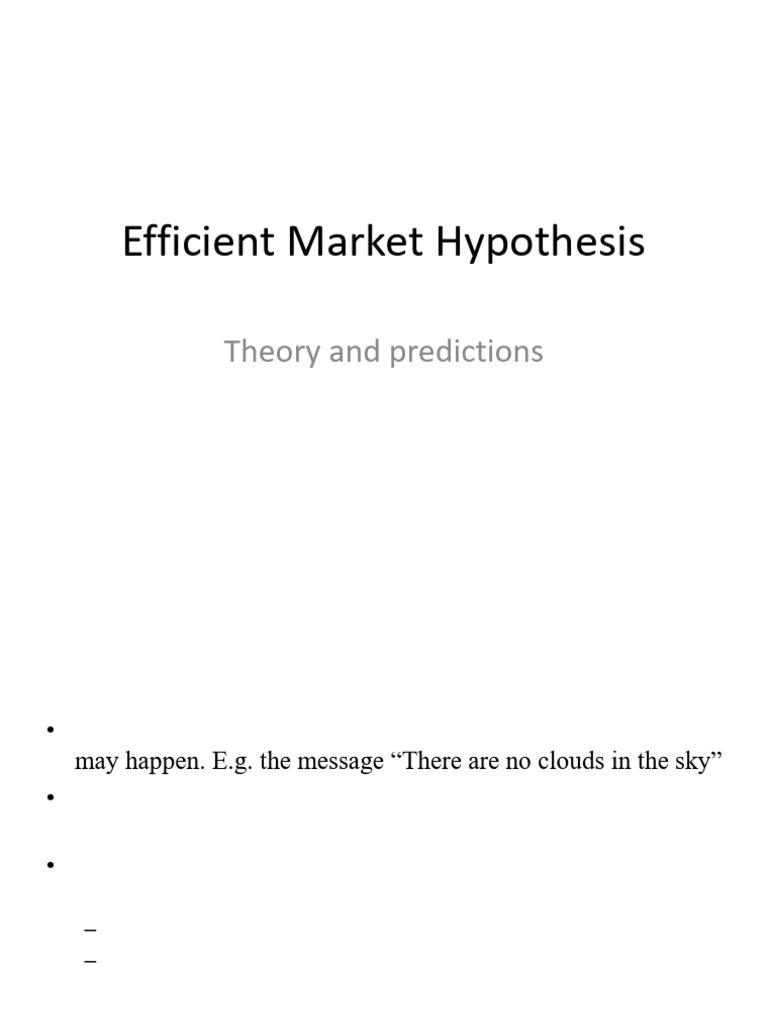 Efficient Market Hypothesis Financial Economics | PDF | Efficient ...