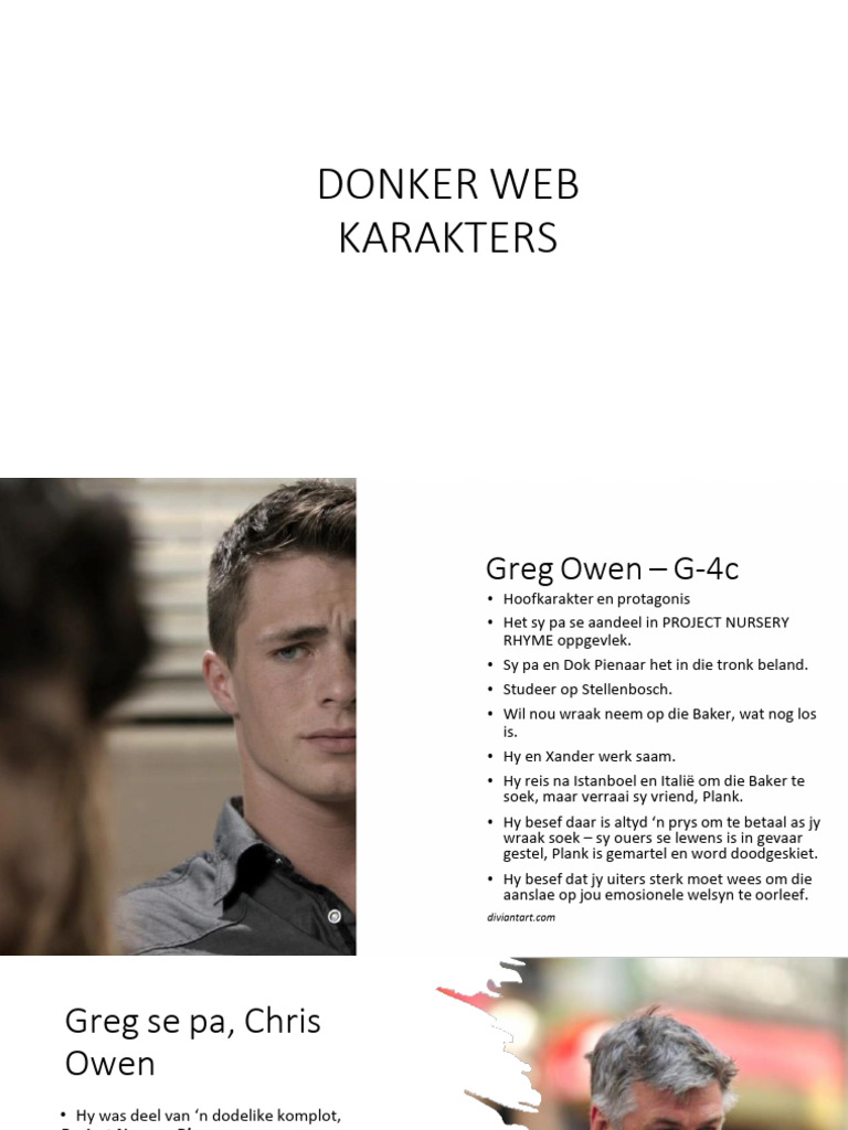 Powerpoint - Donker Web - Karakters Finaal | PDF