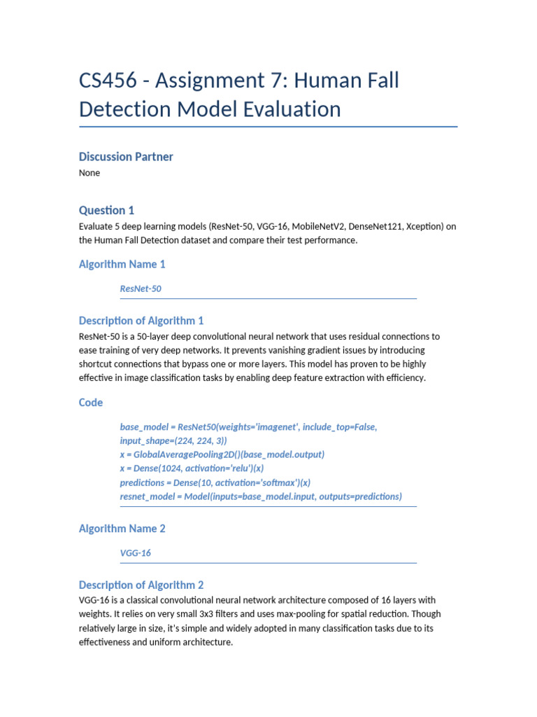 Assignment7 Evaluation Report Final | PDF | Deep Learning | Computer Vision