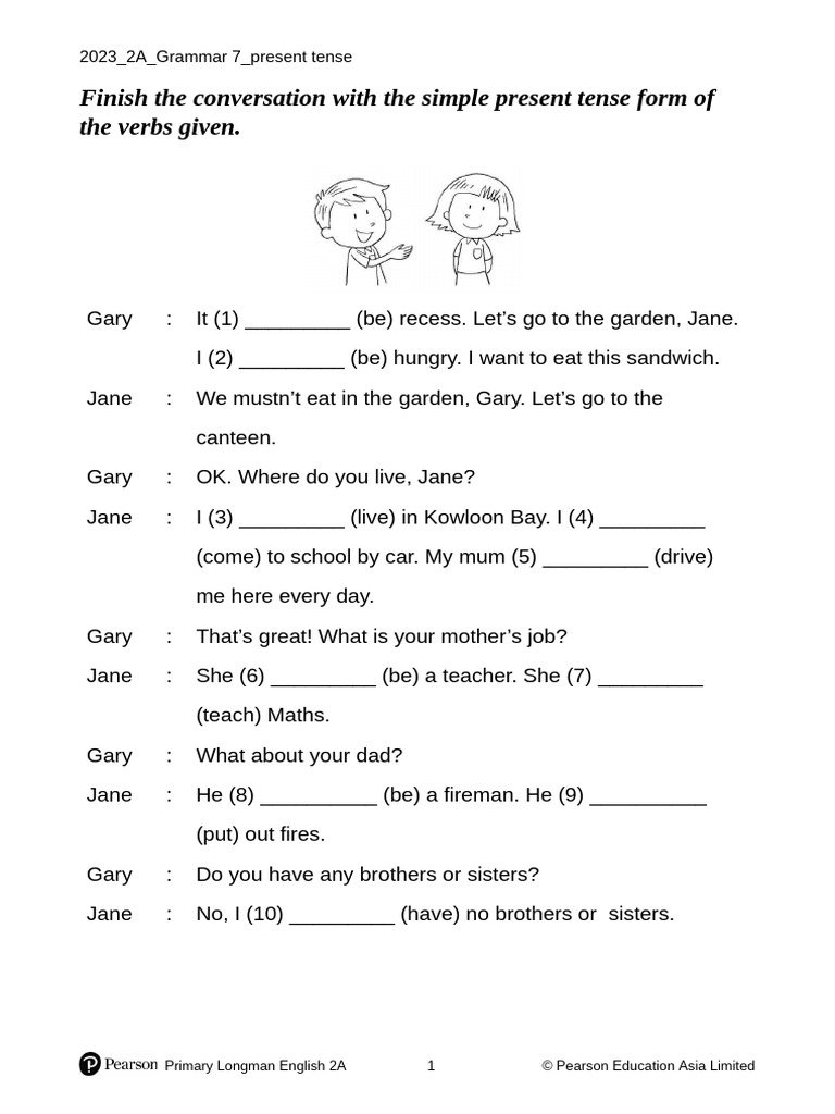 2023 2A Grammar-07 Present-Tense | PDF