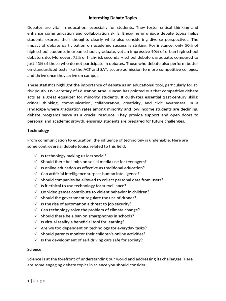 Engaging Environmental Debate Topics | PDF | Climate Change | Science