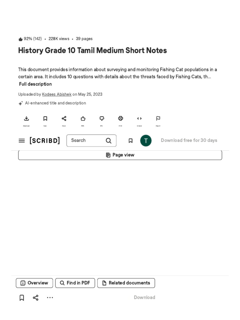 Grade 10 History Notes in Tamil | PDF | Scribd