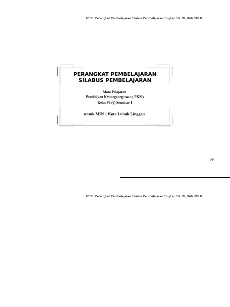 [2] Silabus Kelas 6 | PDF