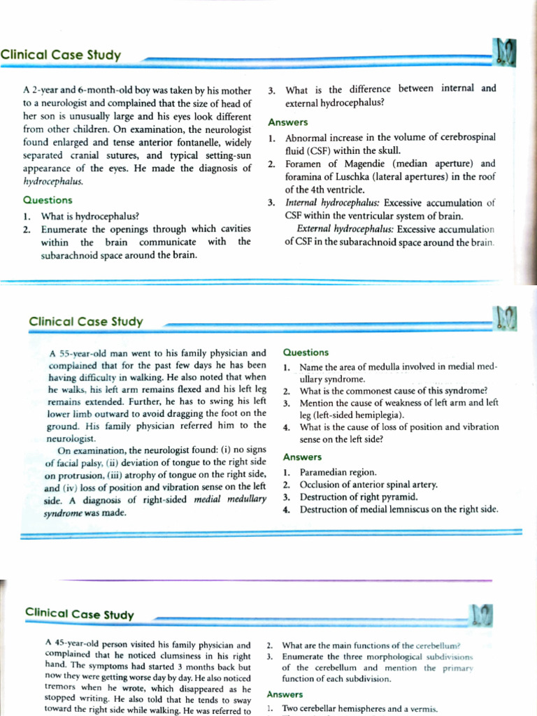 Clinical Case Studies in Neurology | PDF | Thalamus | Cerebellum