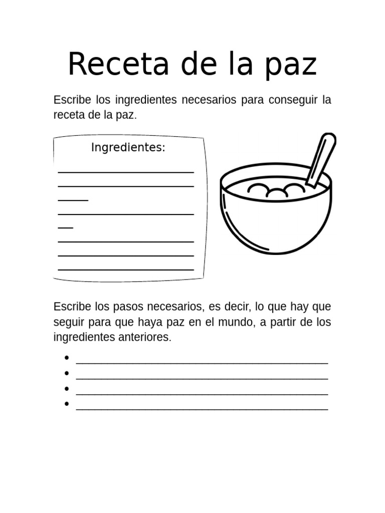 Ingredientes para la Receta de la Paz | PDF
