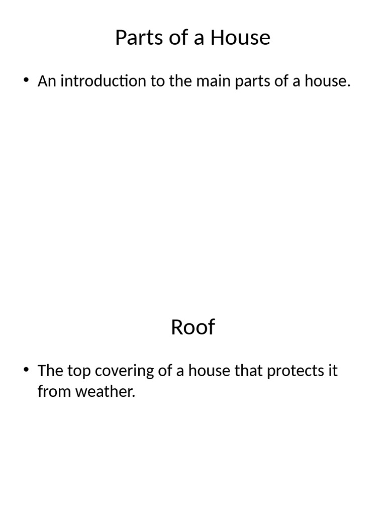 Key Components of a House | PDF